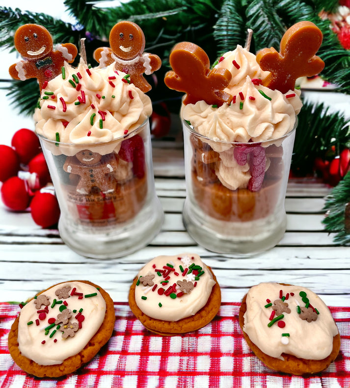 Gingerbread Man Candle. Large 13oz. Soy Candle/Strong Scented Wax/Gift