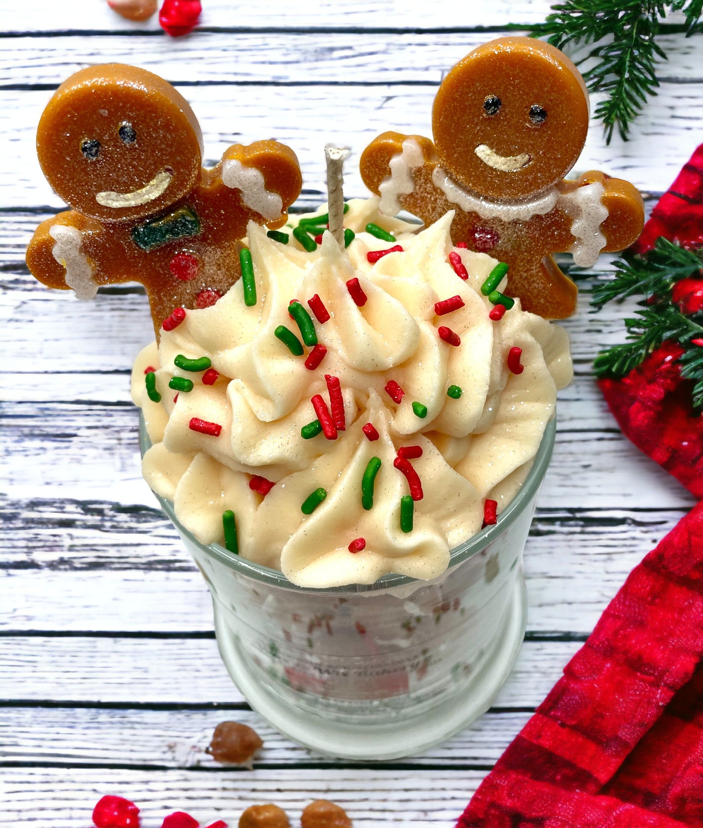 Gingerbread Man Candle. Large 13oz. Soy Candle/Strong Scented Wax/Gift