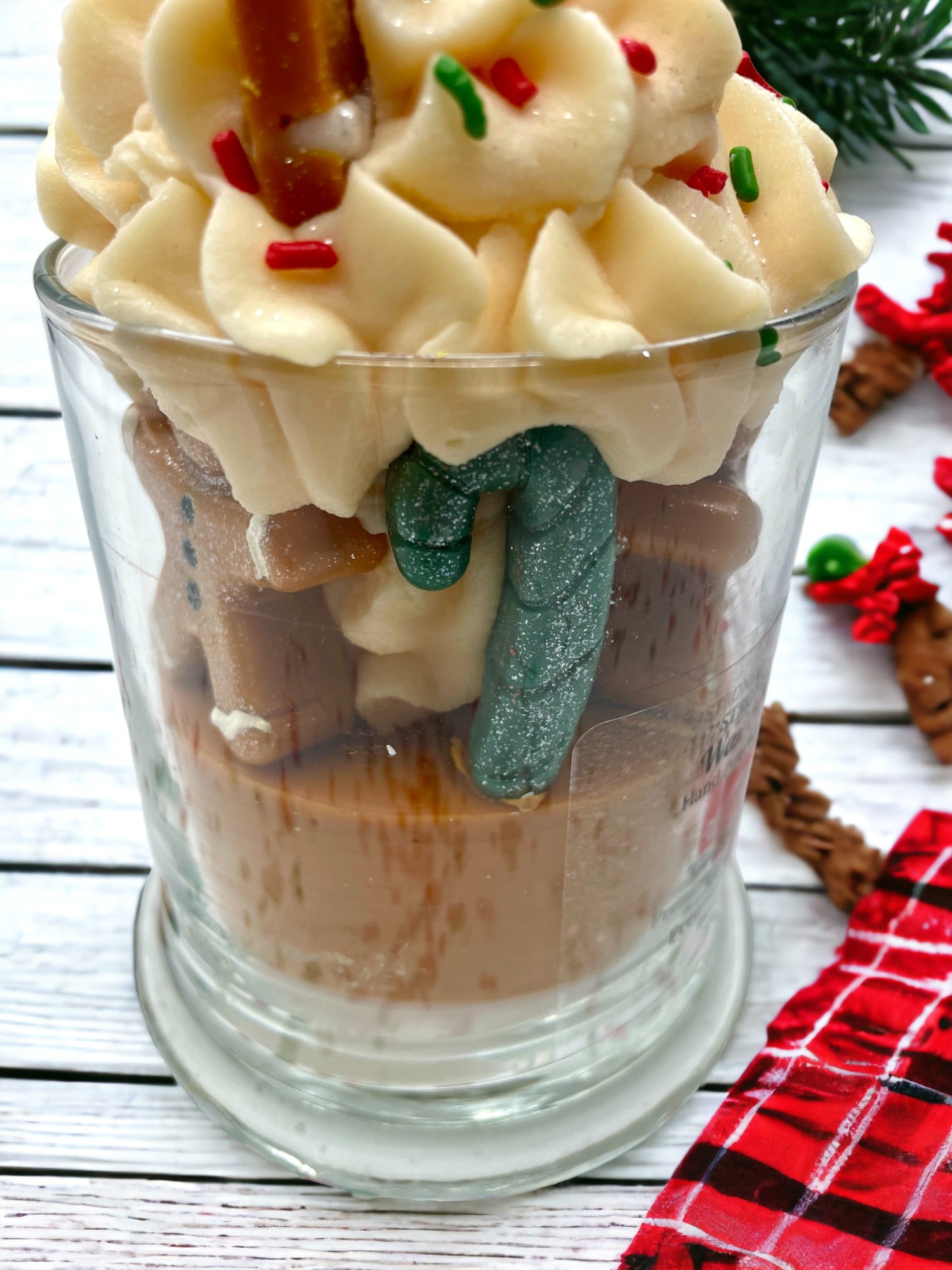 Gingerbread Man Candle. Large 13oz. Soy Candle/Strong Scented Wax/Gift