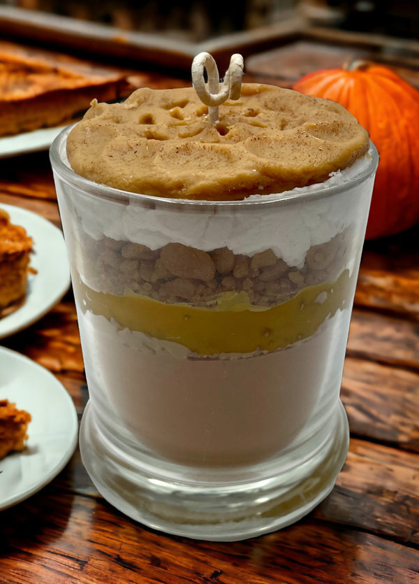 Pumpkin Caramel Crunch Pie Candle 11oz. Soy Candle/Strong Scented Cand