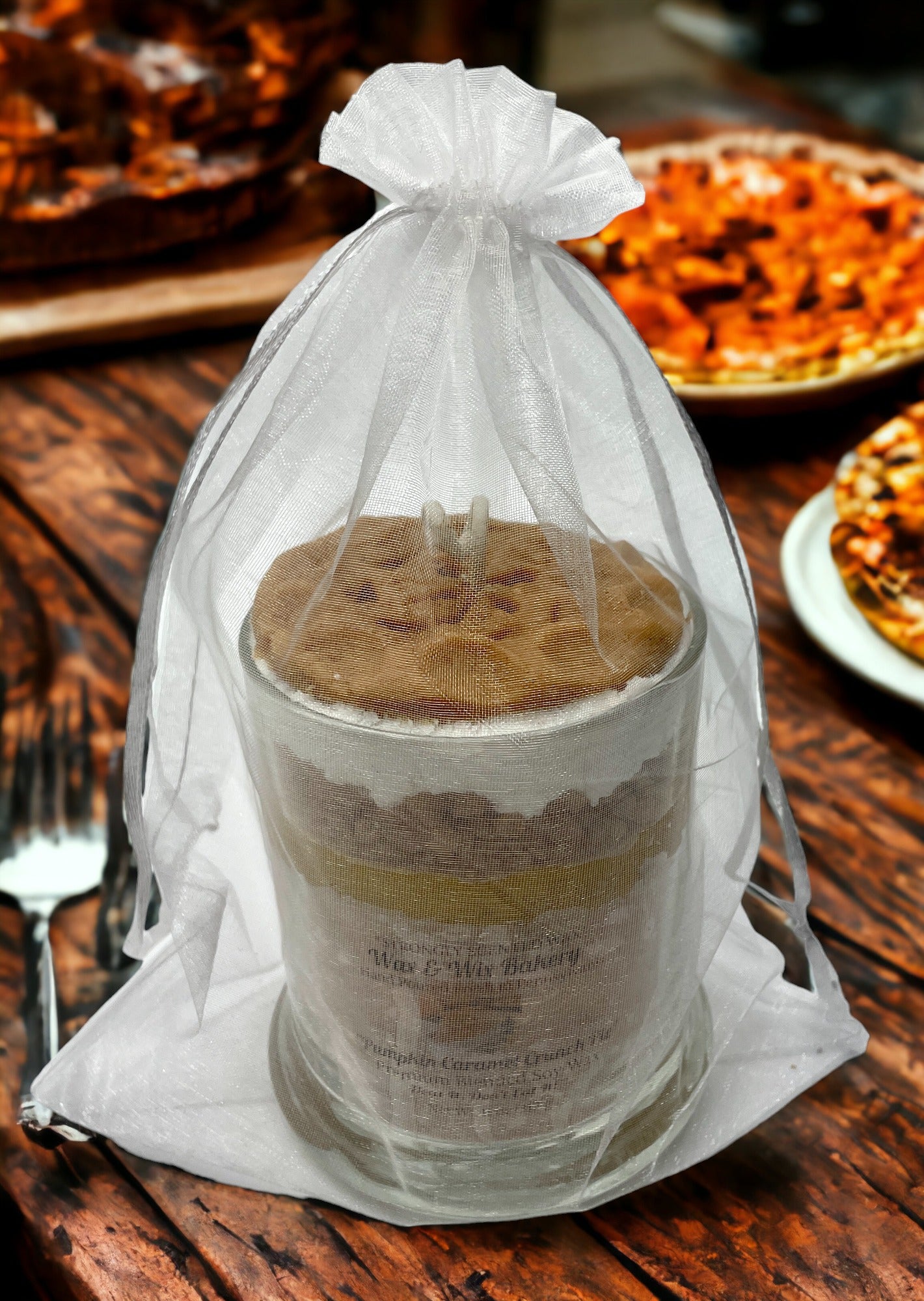 Pumpkin Caramel Crunch Pie Candle 11oz. Soy Candle/Strong Scented Cand