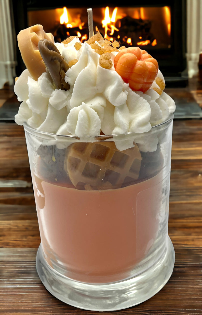 Pumpkin Pecan Waffles Candle. Large 13oz. Soy Candle/Strong Scented/Gi